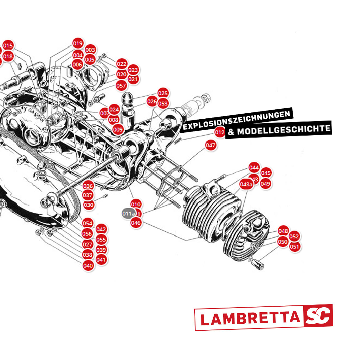 Lambretta explosion drawings and model history update 2022 / 2023